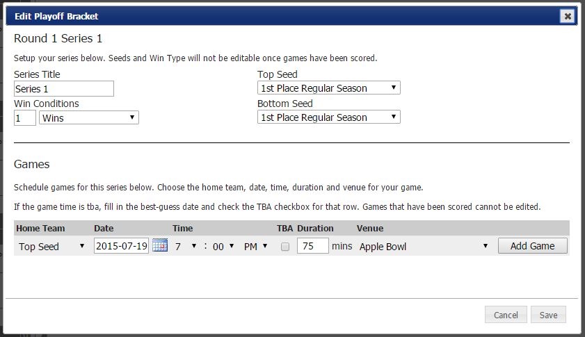 Playoff Bracket Trees | Help Centre